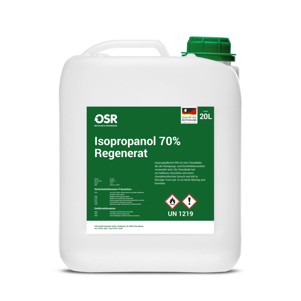 Isopropanol 70% Regenerat – 20 Liter » loesungsmittel.shop